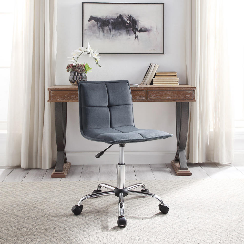 Linon Bristol Grey Office Chair