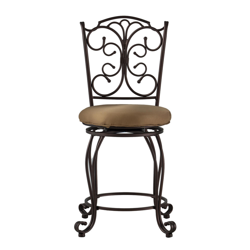 Linon Gathered Back Counter Stool