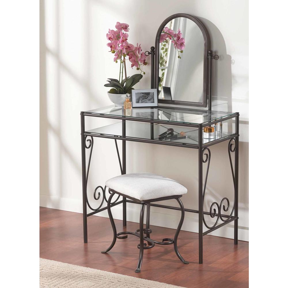Linon Clarisse Metal Vanity Set