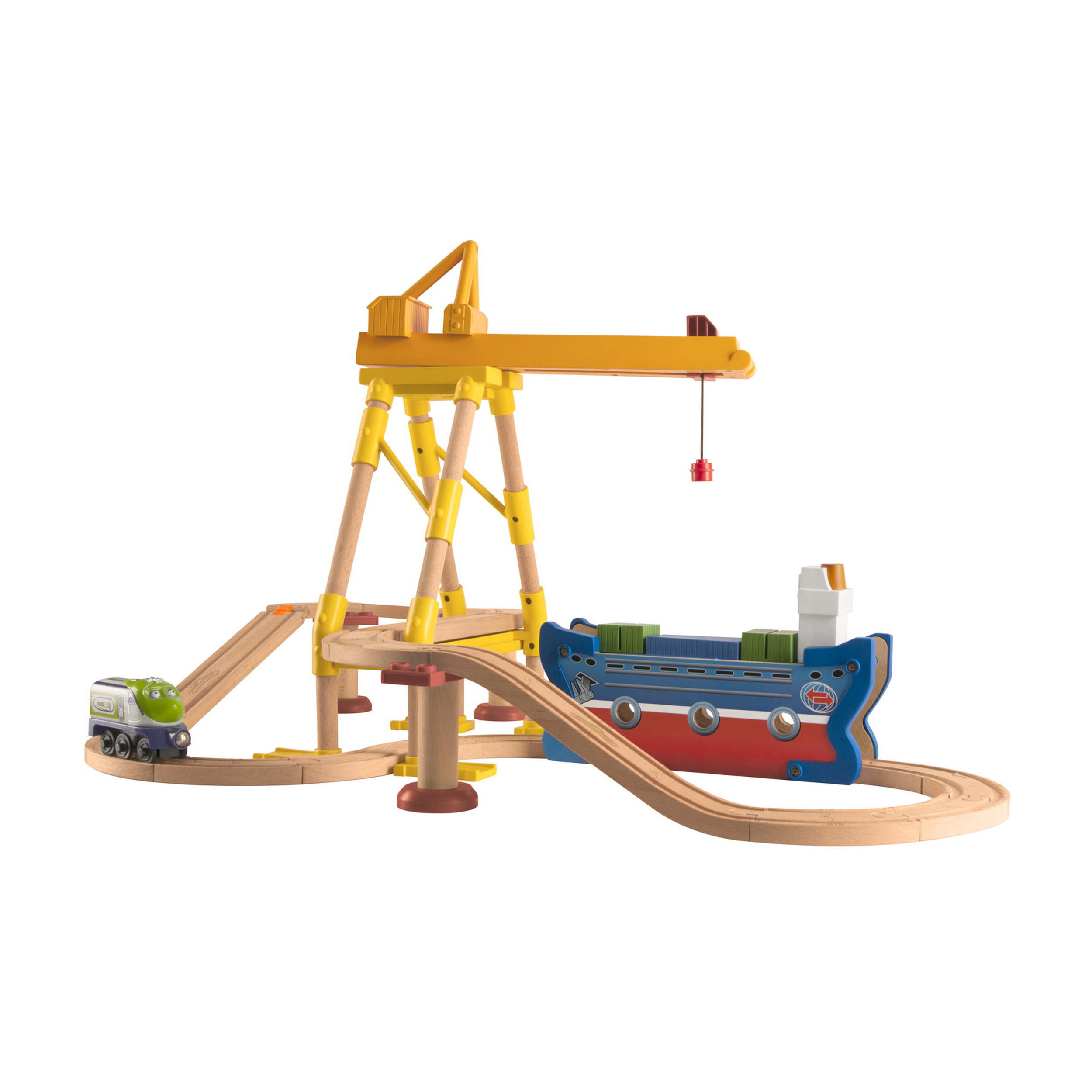 Tomy Chuggington Wooden Railway Easy Track Dockyard Delivery - Toys ...
