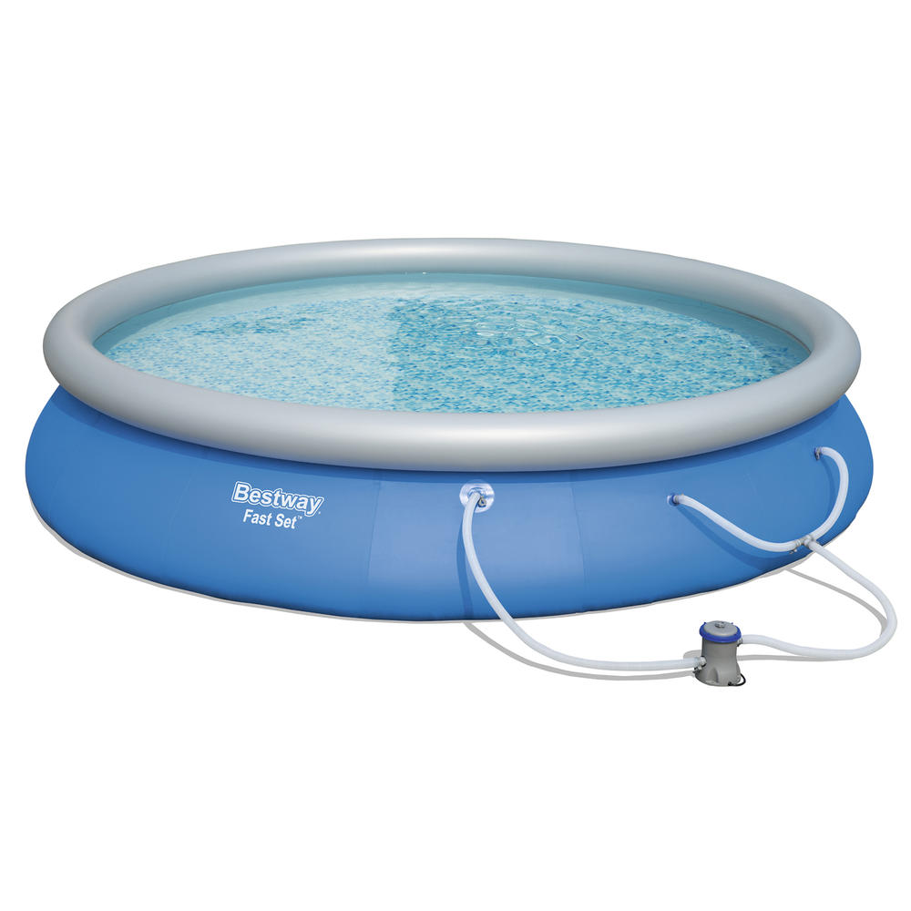 Bestway Fast Set 15 Foot Diameter 33-Inch Deep Pool Set