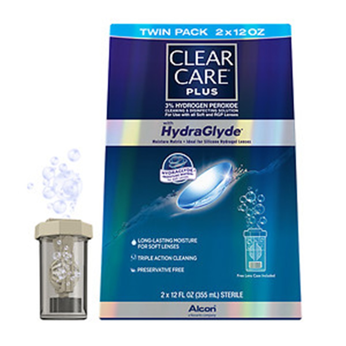 Clear Care Plus Cleaning and Disinfecting with Lens Cup, 24 Oz.