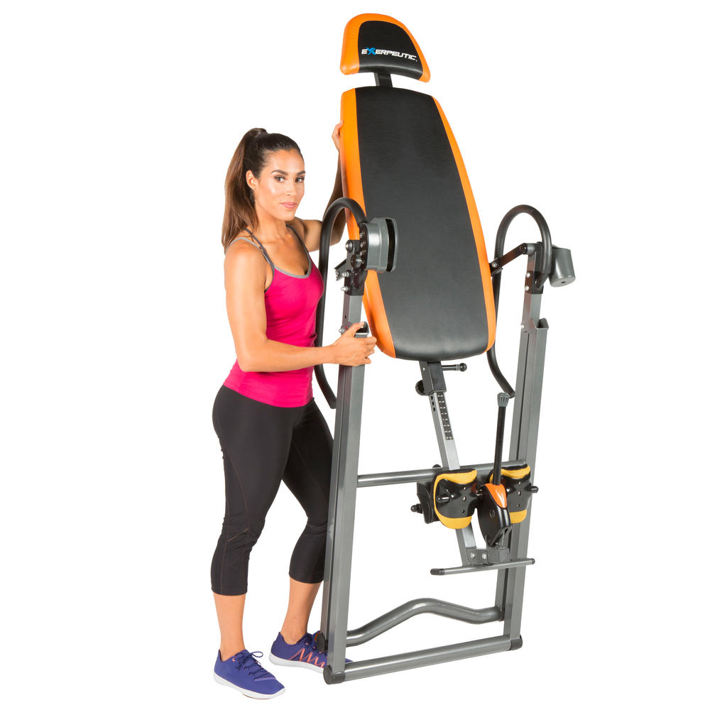 Exerpeutic 475SL Inversion Table with ‘AIRSOFT’ No Pinch Ankle Holders ...