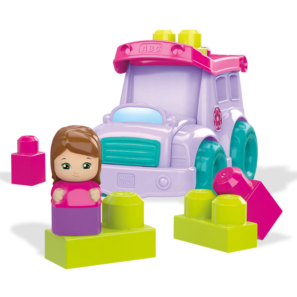 Mega Bloks First Builders Purple School Bus Play Set