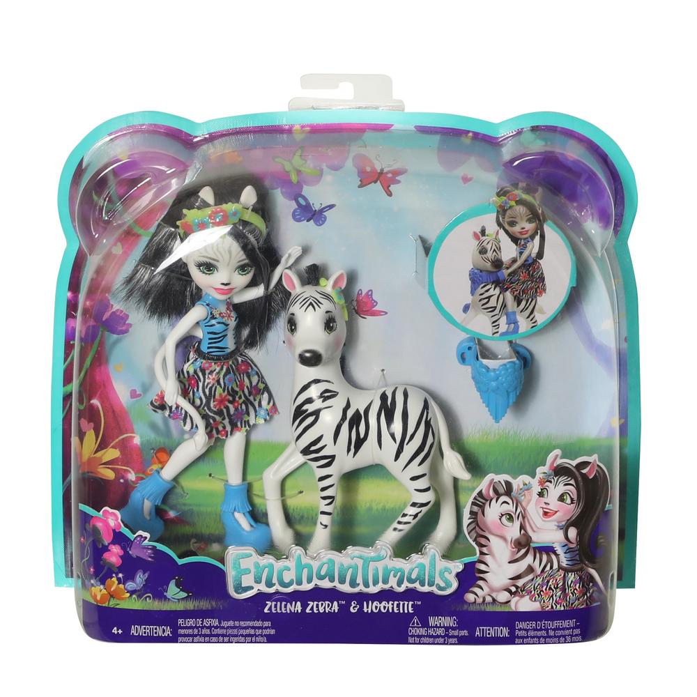 Mattel Enchantimals Zelena Zebra Dolls