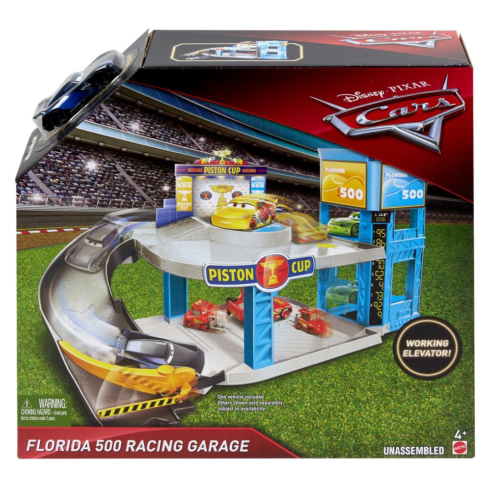 Disney Pixar Cars Florida 500 Racing Garage Play Set - Lightning McQueen