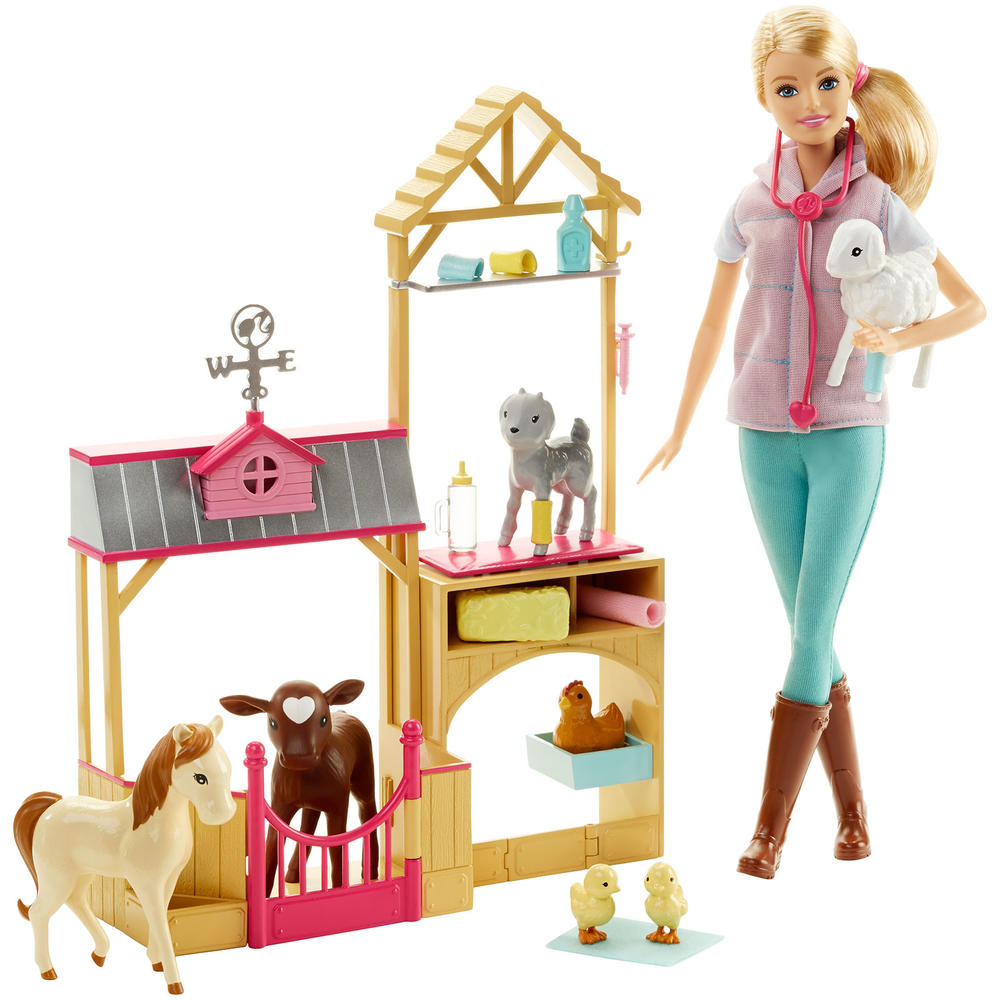 Barbie Farm Vet Doll & Play Set