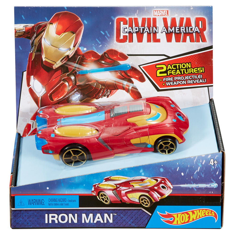 Hot Wheels Marvel Character Car - Iron Man