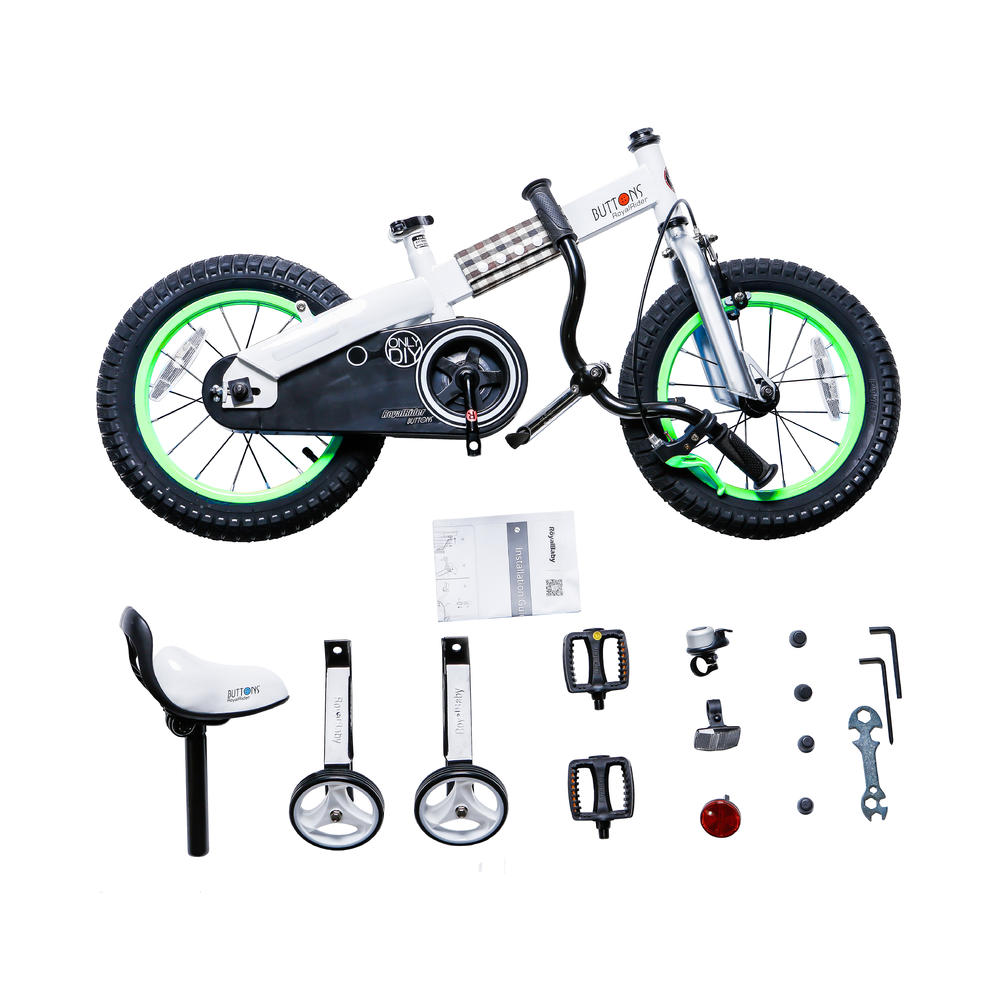 Royalbaby Buttons Kids’ bicycle with training wheels, 14 Inch bike for ...