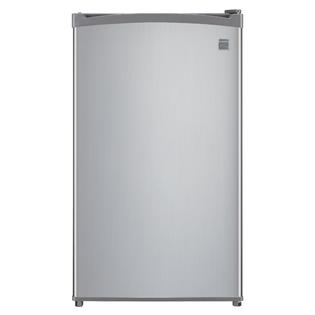silver mini fridge