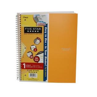 Mead Five Star Gray Wide Ruled 1 Subject Spiral Notebook 100 Sheets ...