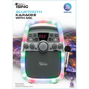 Vivitar iSing Bluetooth Karaoke Machine with Mic - Silver