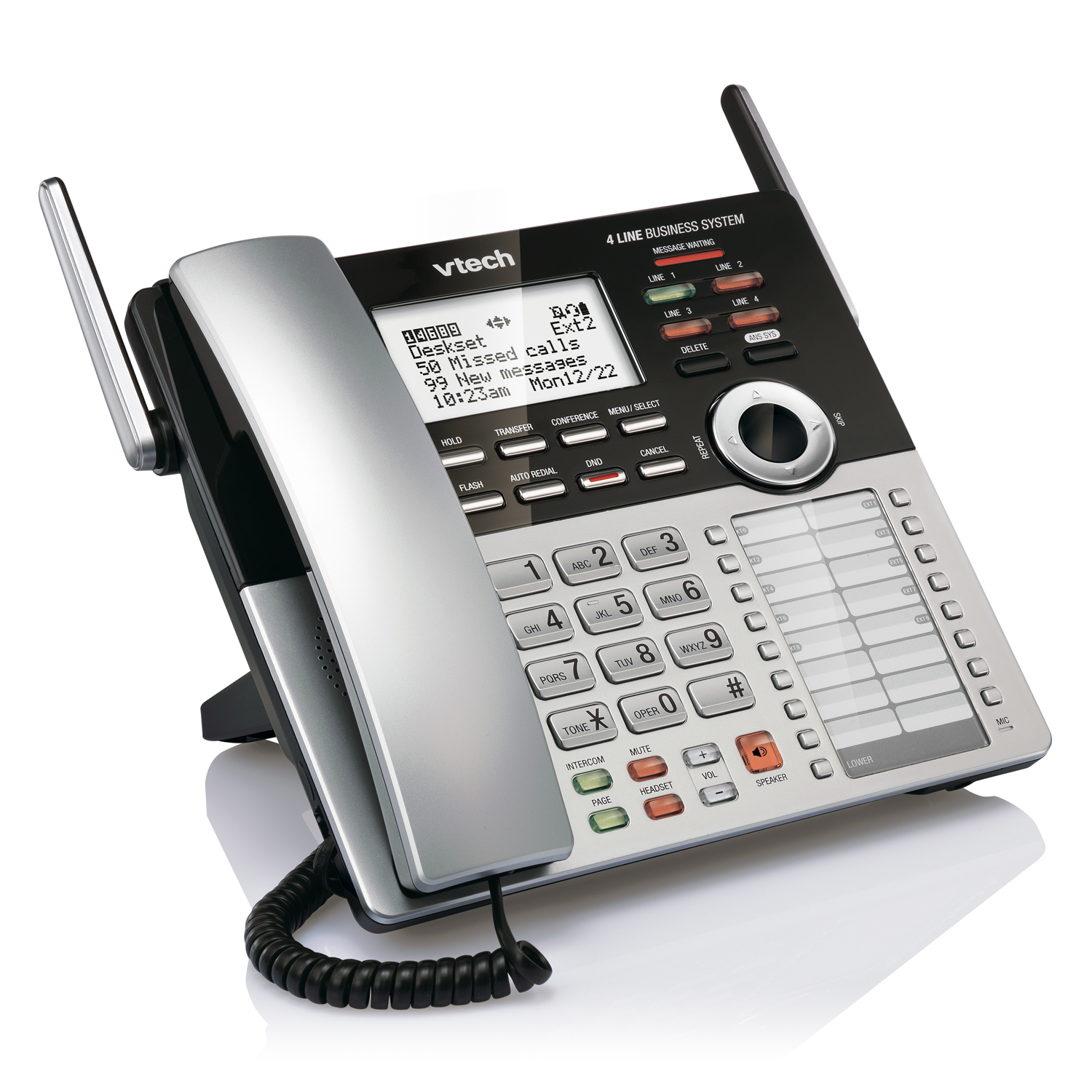 VTech CM18245 Extension Deskset for CM18845 Small Business Office Phone ...