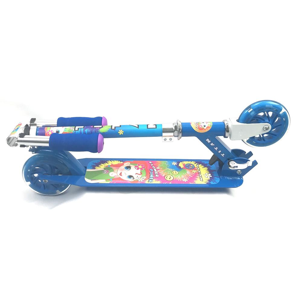 Titan Flower Power Princess Girls Kick Scooter, Blue
