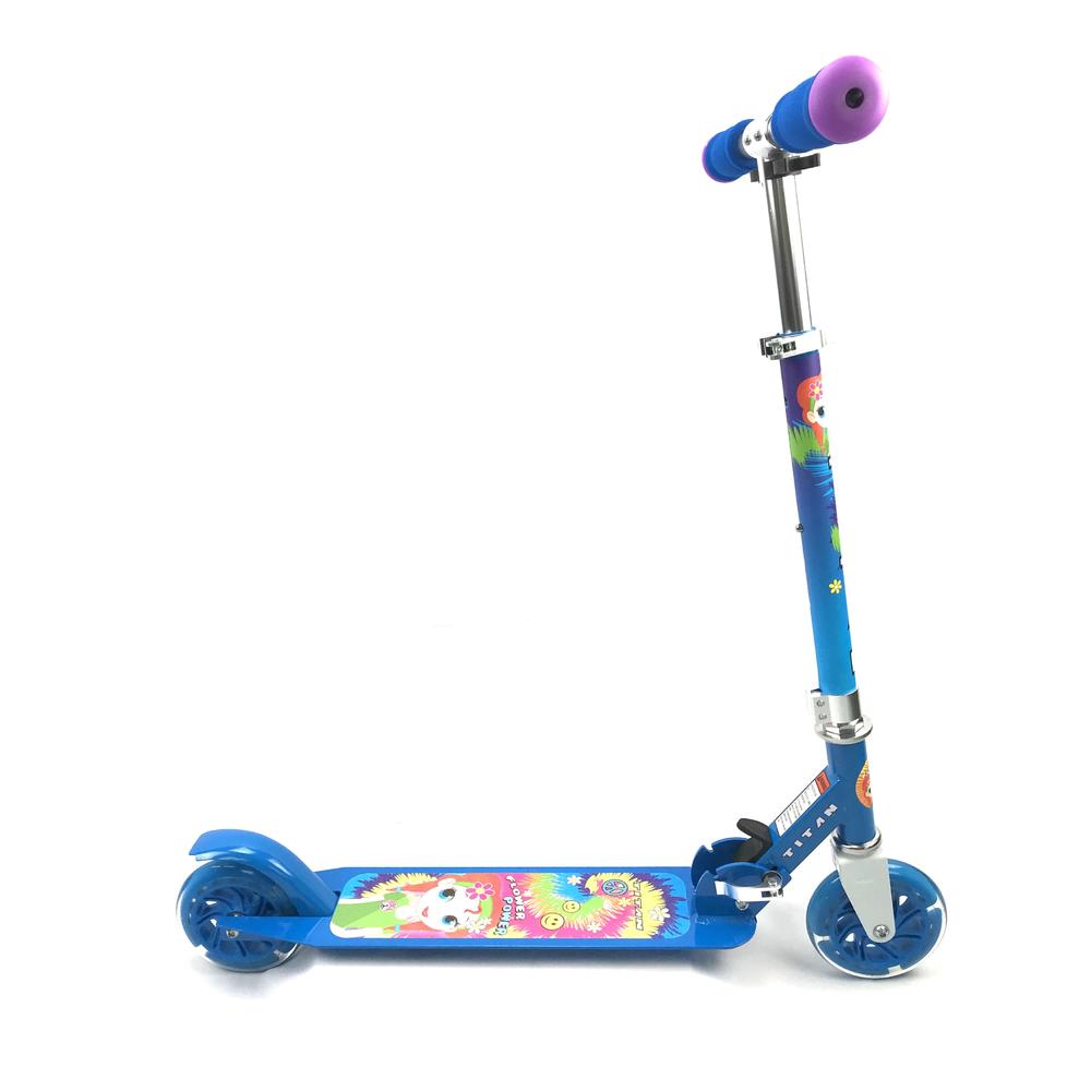 Titan Flower Power Princess Girls Kick Scooter, Blue