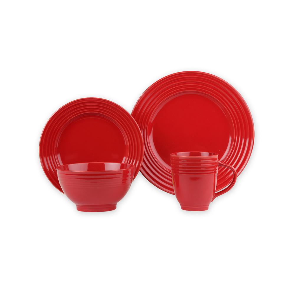Essential Home 16-Piece Solid Color Dinnerware Set - Round