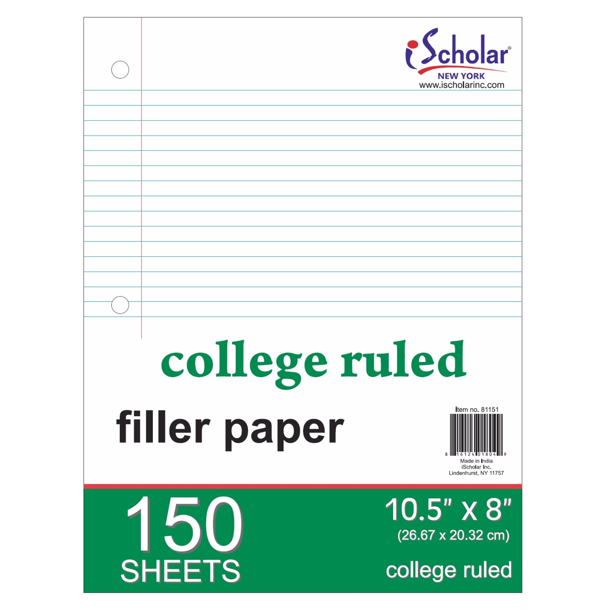 Mead Paper College Ruled Filler Paper 150 ct. Mead Paper College Ruled Filler Paper 150 ct.