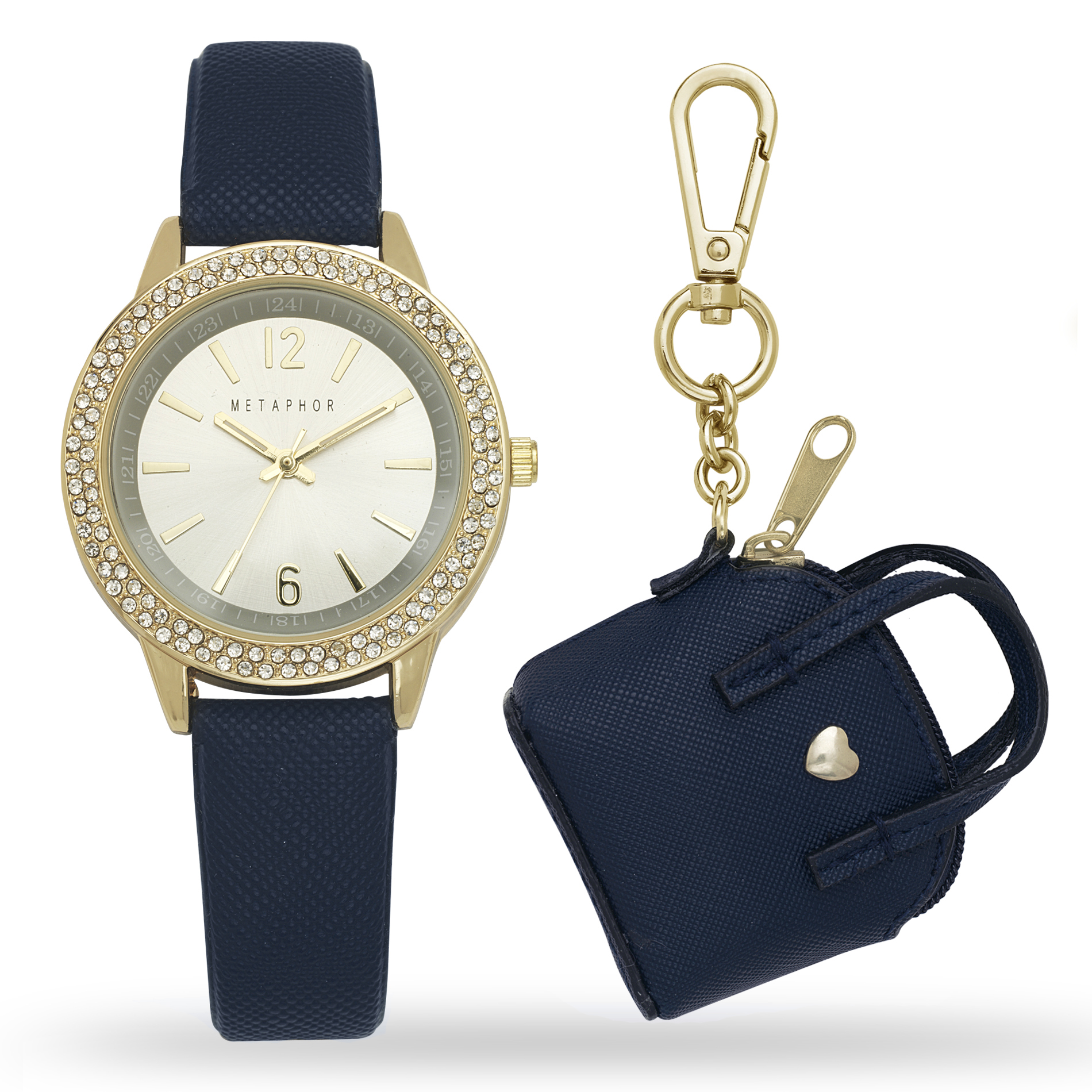 UPC 846692207569 - Metaphor Ladies Rose Navy Watch and Keychain Set ...