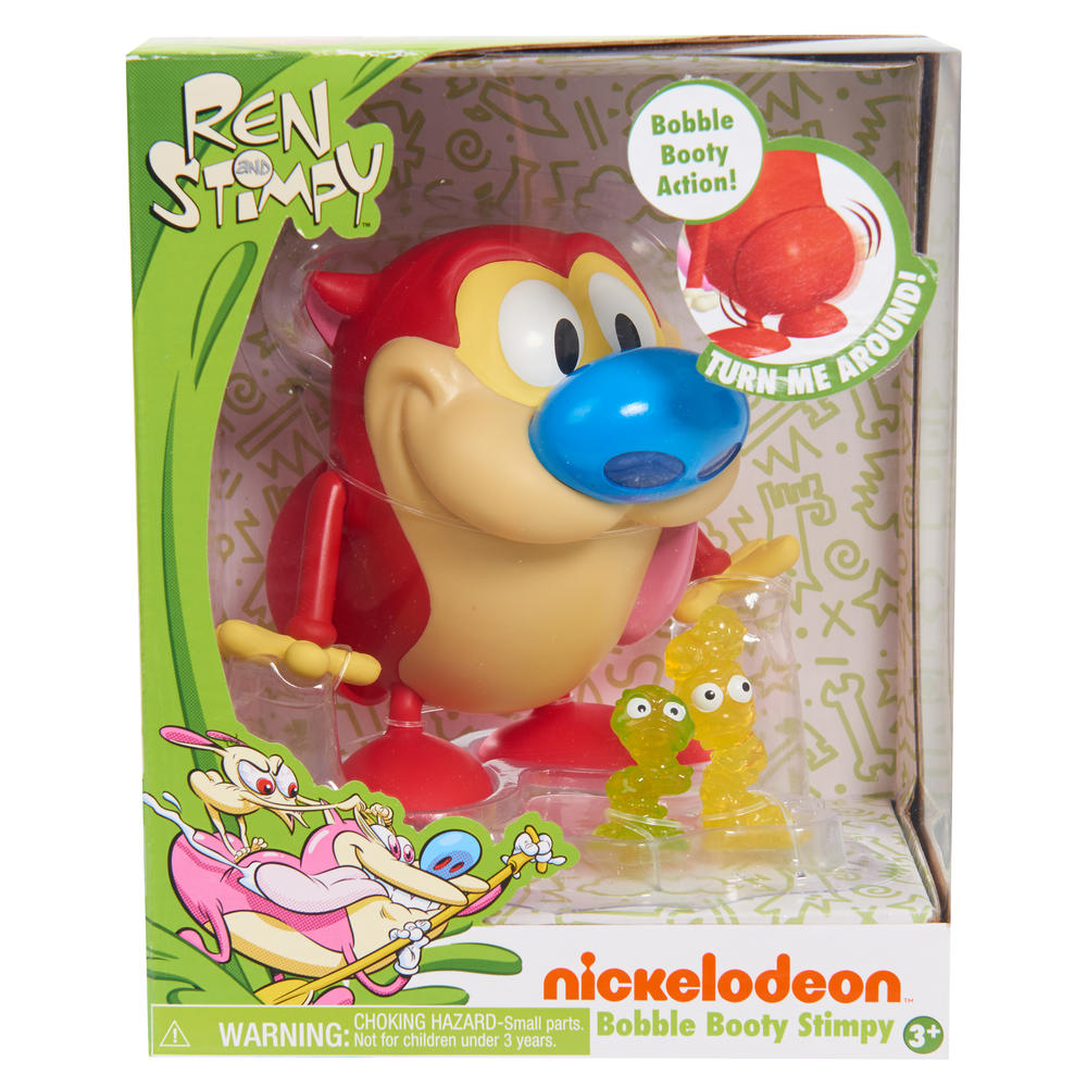 Just Play Nickelodeon '90s Ren & Stimpy Toy Figure - Stimpy w/ Nose Goblins