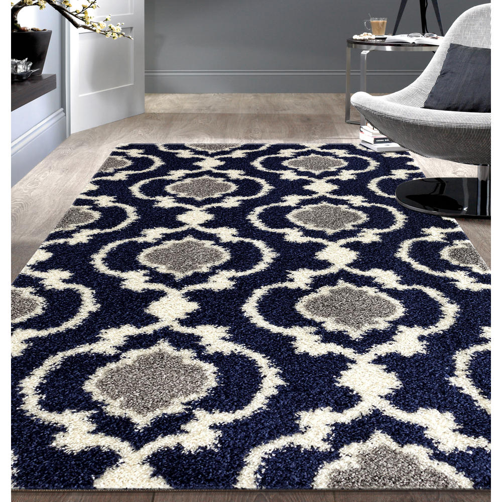 World Rug Gallery Florida Shag Florida Shag Cozy Moroccan Trellis 2525 ...
