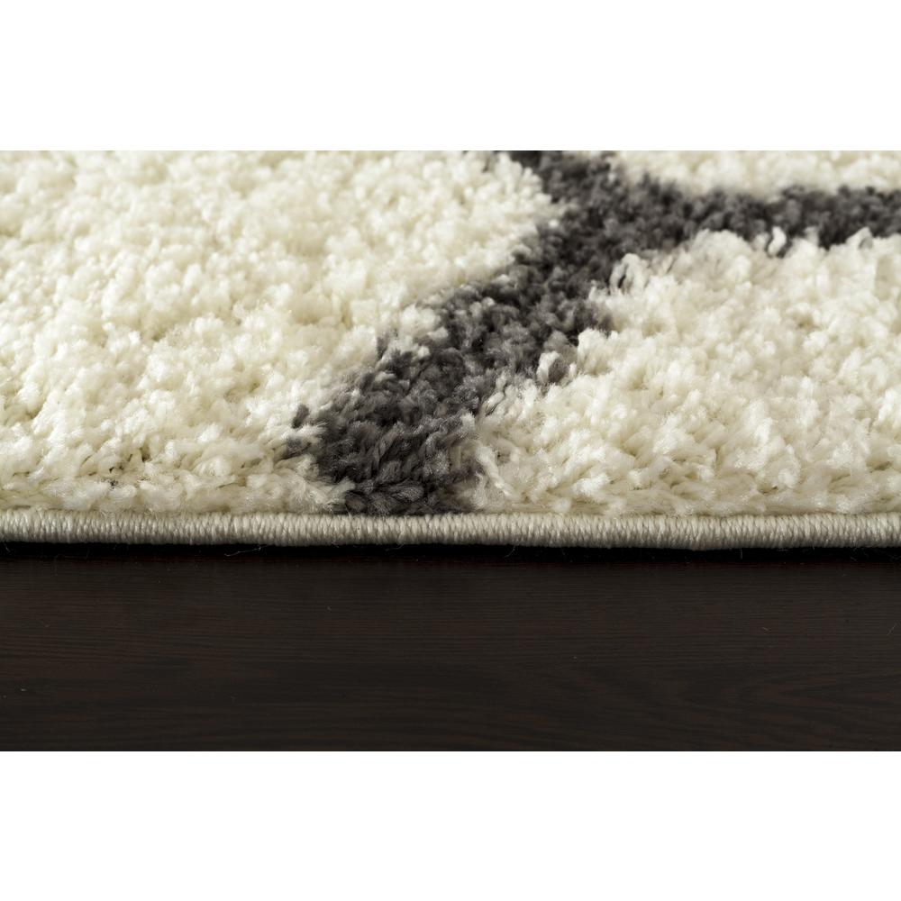 World Rug Gallery Florida Shag Geometric Honeycomb Shag 3232 Crmgry ...