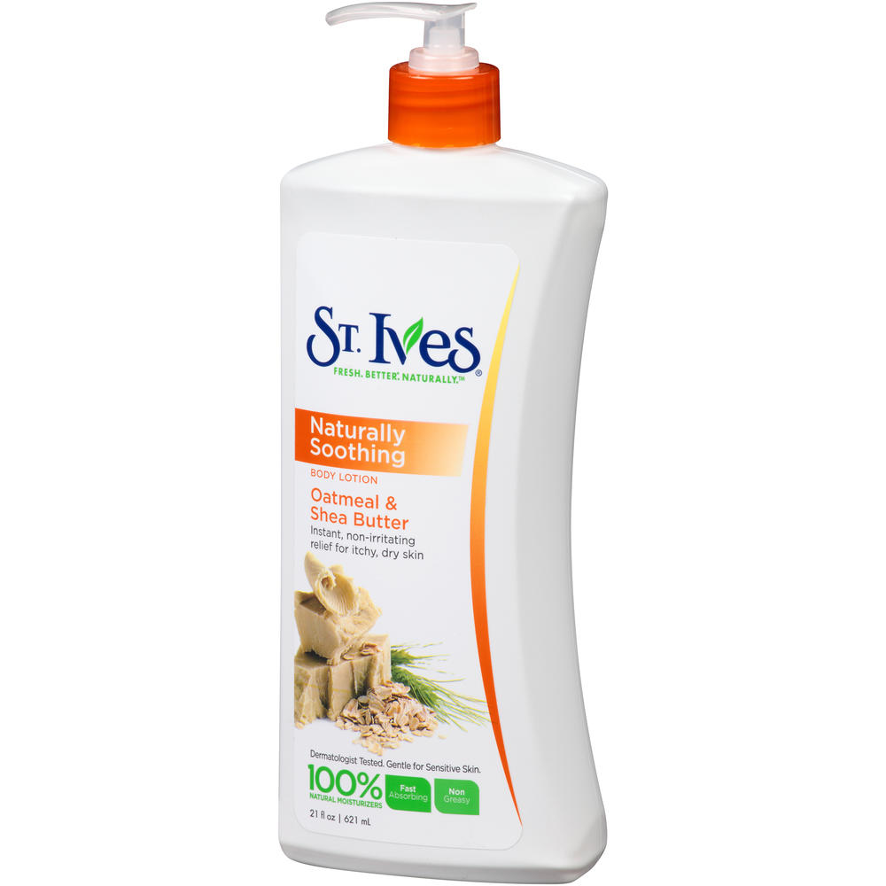 St. Ives Naturally Soothing Body Lotions, Oatmeal & Shea Butter, 21 fl oz