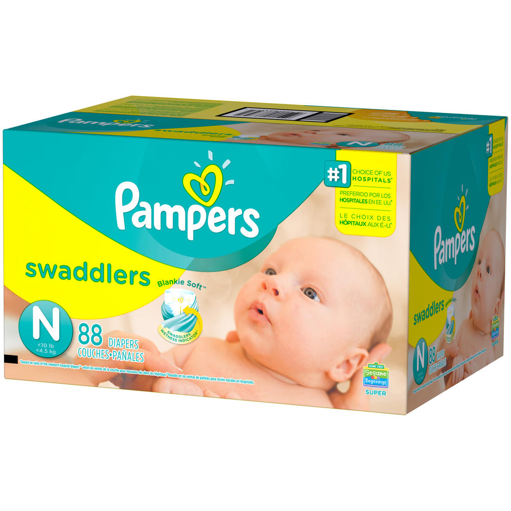 Swaddlers Newborn Size 0, Super Pack, 88 Diapers