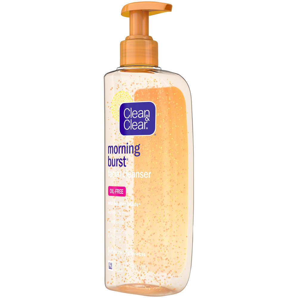 Clean & Clear Morning Burst Facial Cleanser, Oil- Free, with Bursting ...