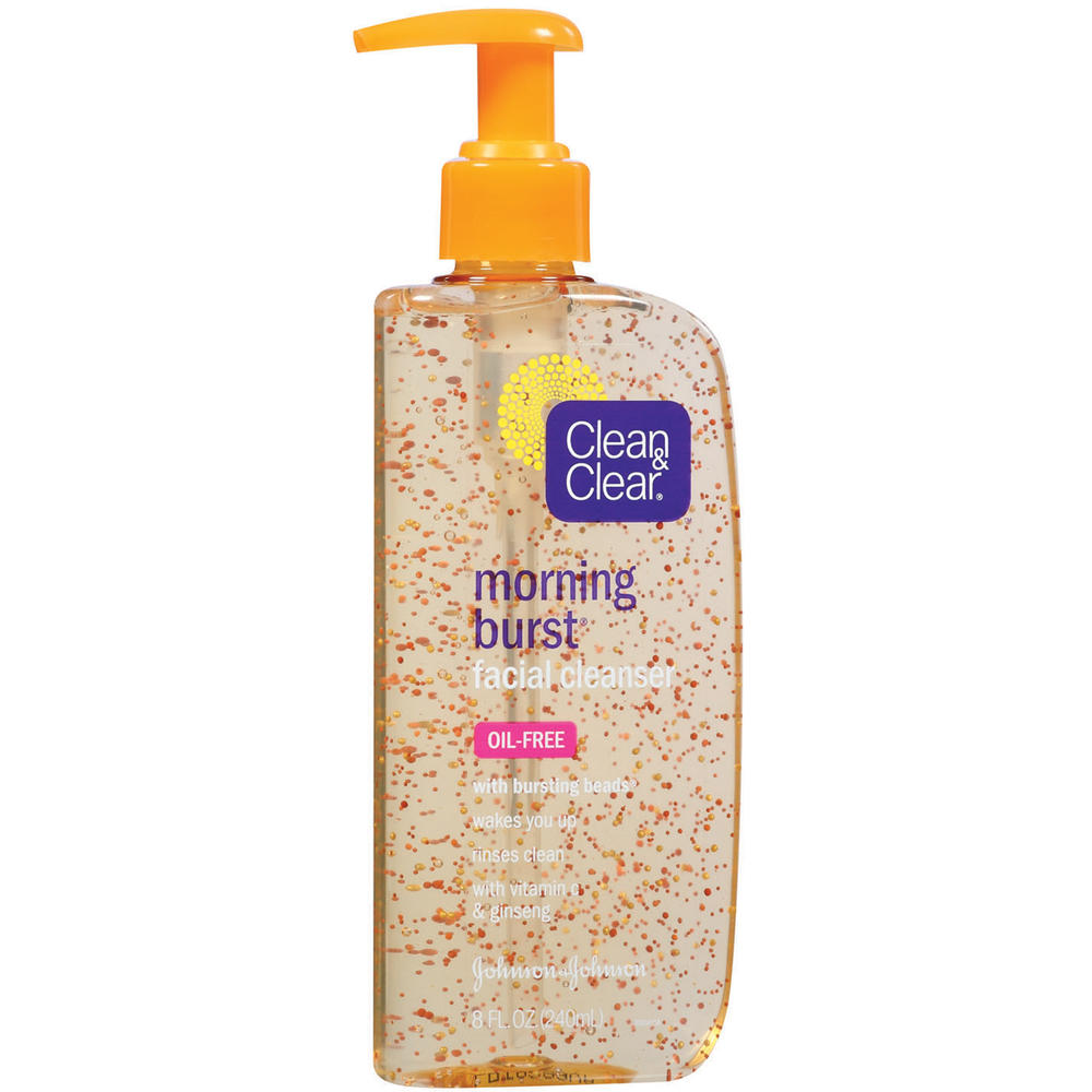 Clean & Clear Morning Burst Facial Cleanser, Oil- Free, with Bursting ...
