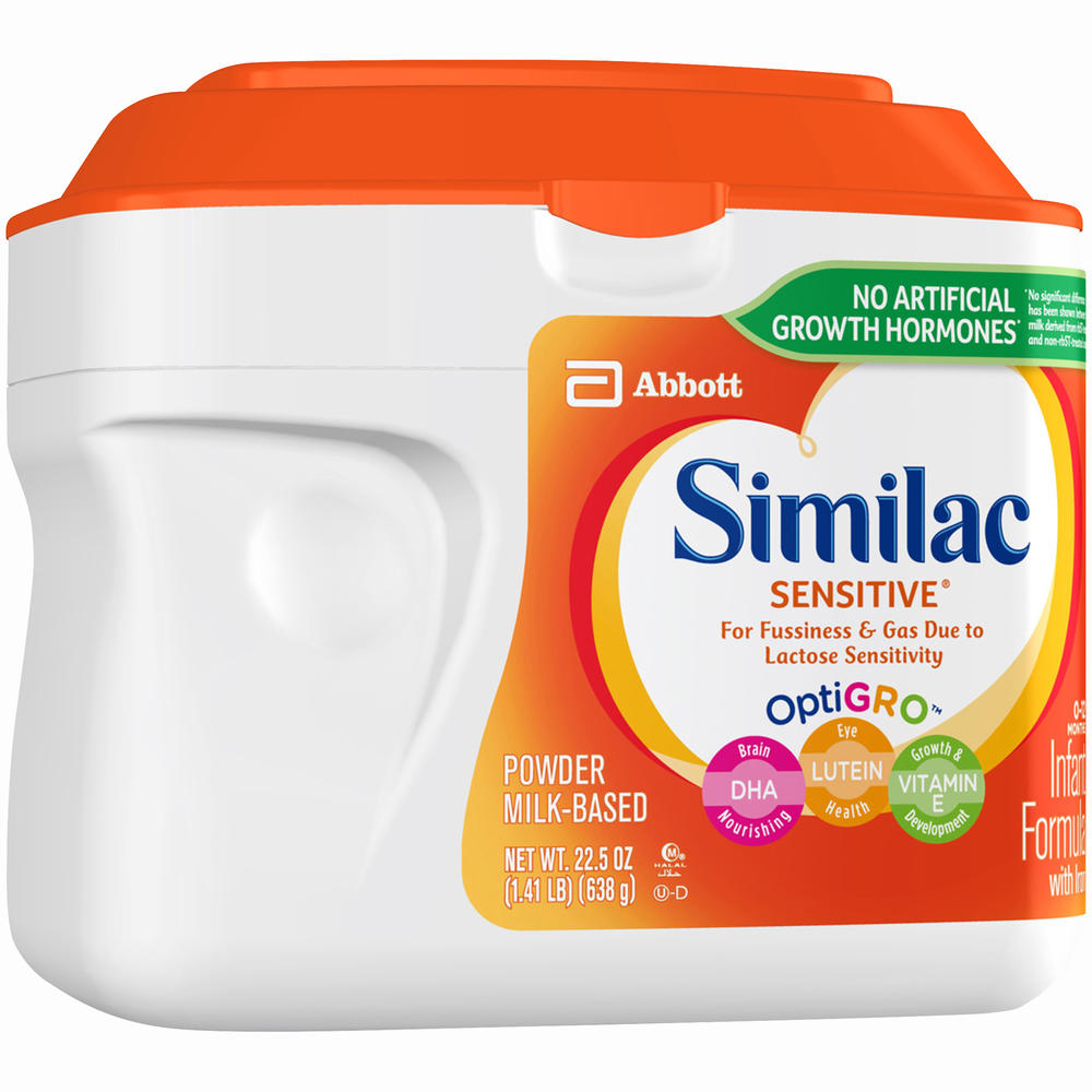 Similac Sensitive Infant Formula, for Fussiness and Gas, Powder, 25.7 ...