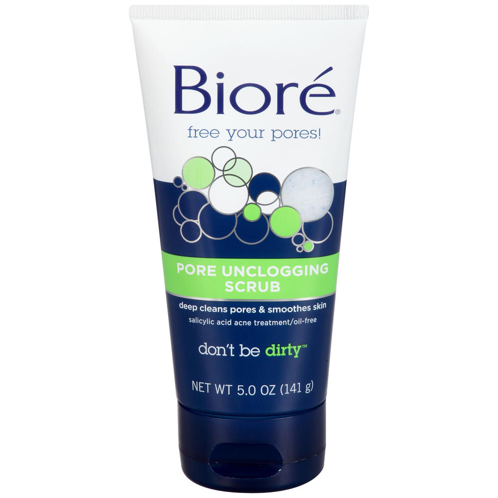 Biore Scrub, Pore Unclogging, Deep Cleansing, 5 oz (141 g)