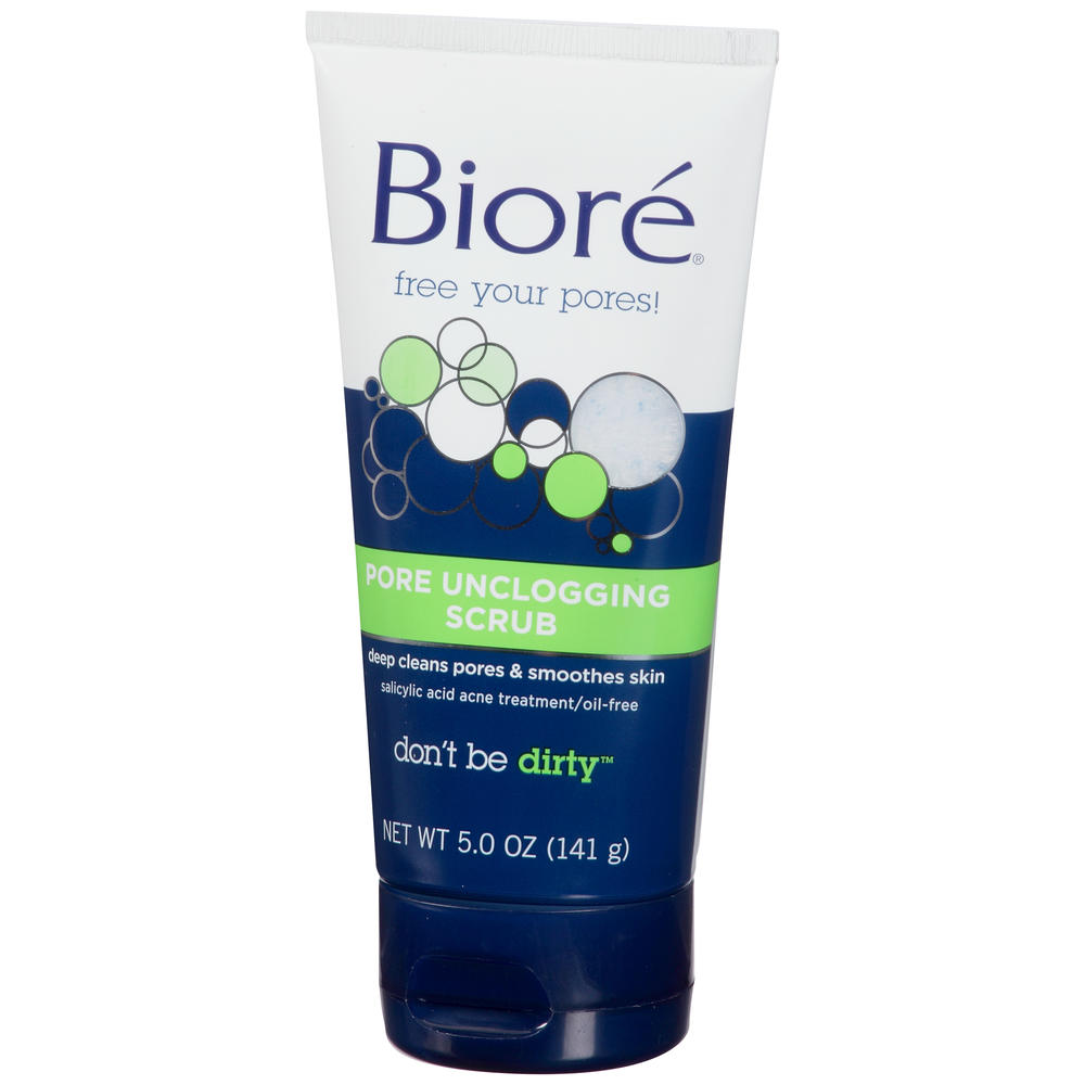 Biore Scrub, Pore Unclogging, Deep Cleansing, 5 oz (141 g)