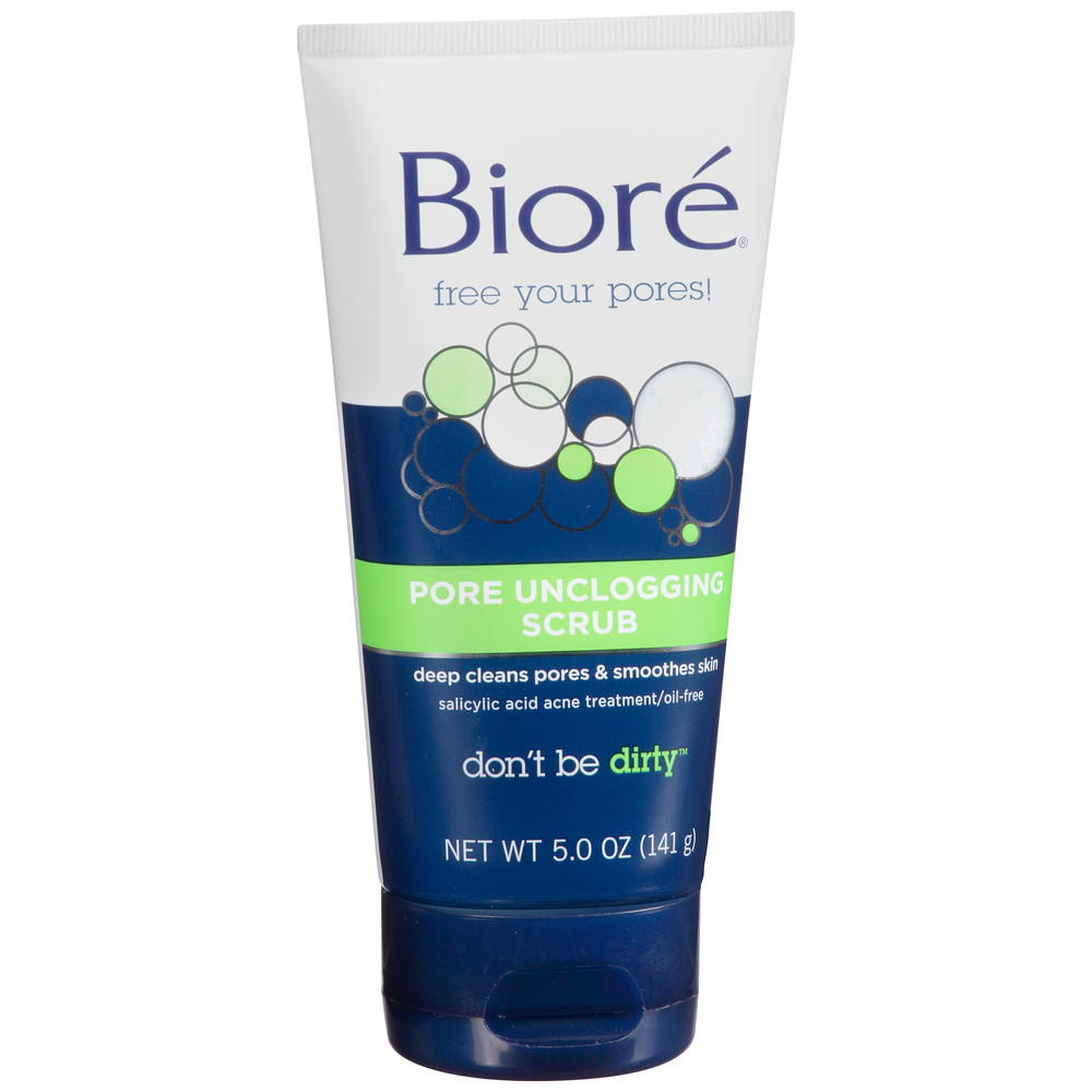 Biore Scrub, Pore Unclogging, Deep Cleansing, 5 oz (141 g)