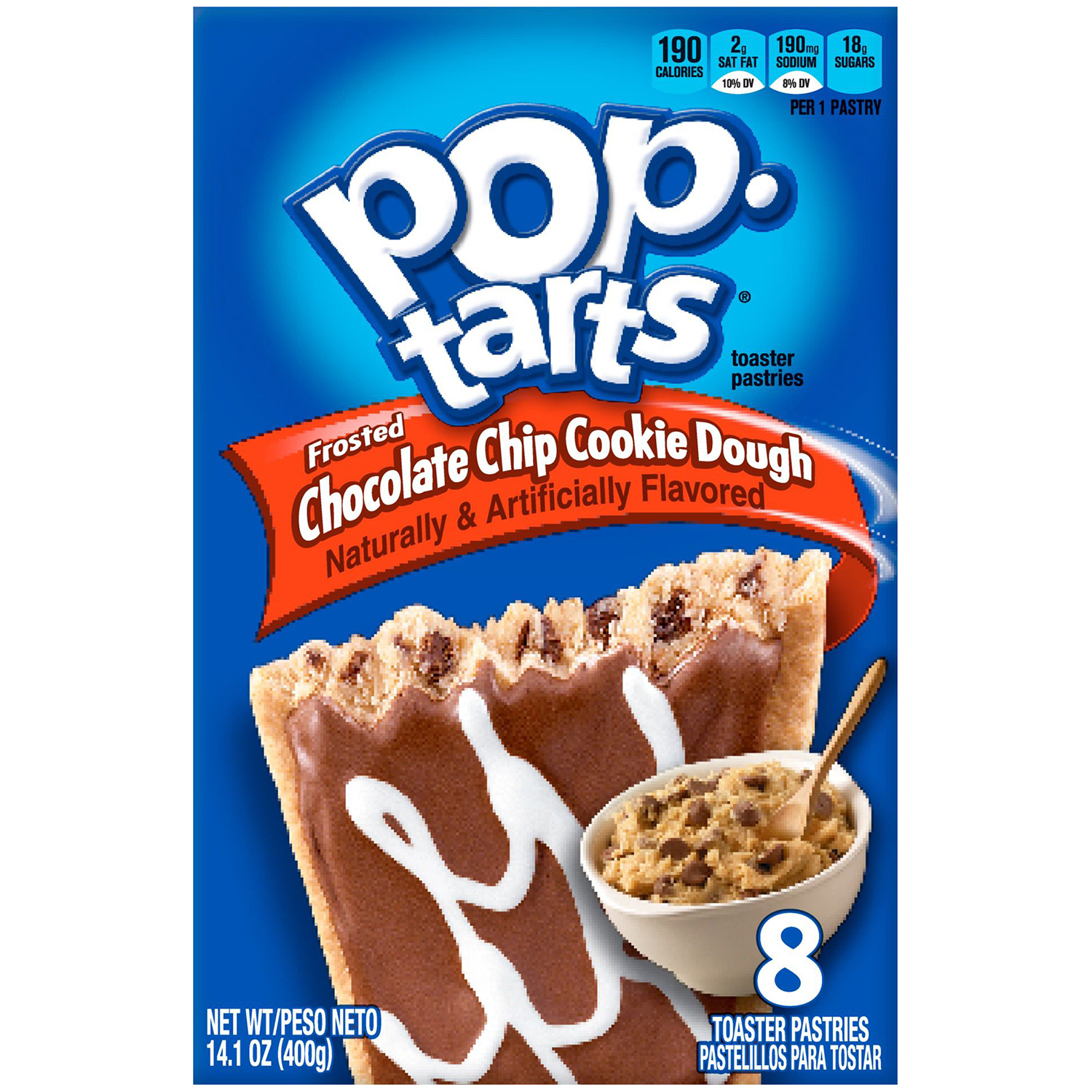 Pop Tarts Toaster Pastries Chocolate Chip Cookie Dough 8 Pastries 141 Oz 400 G Shop