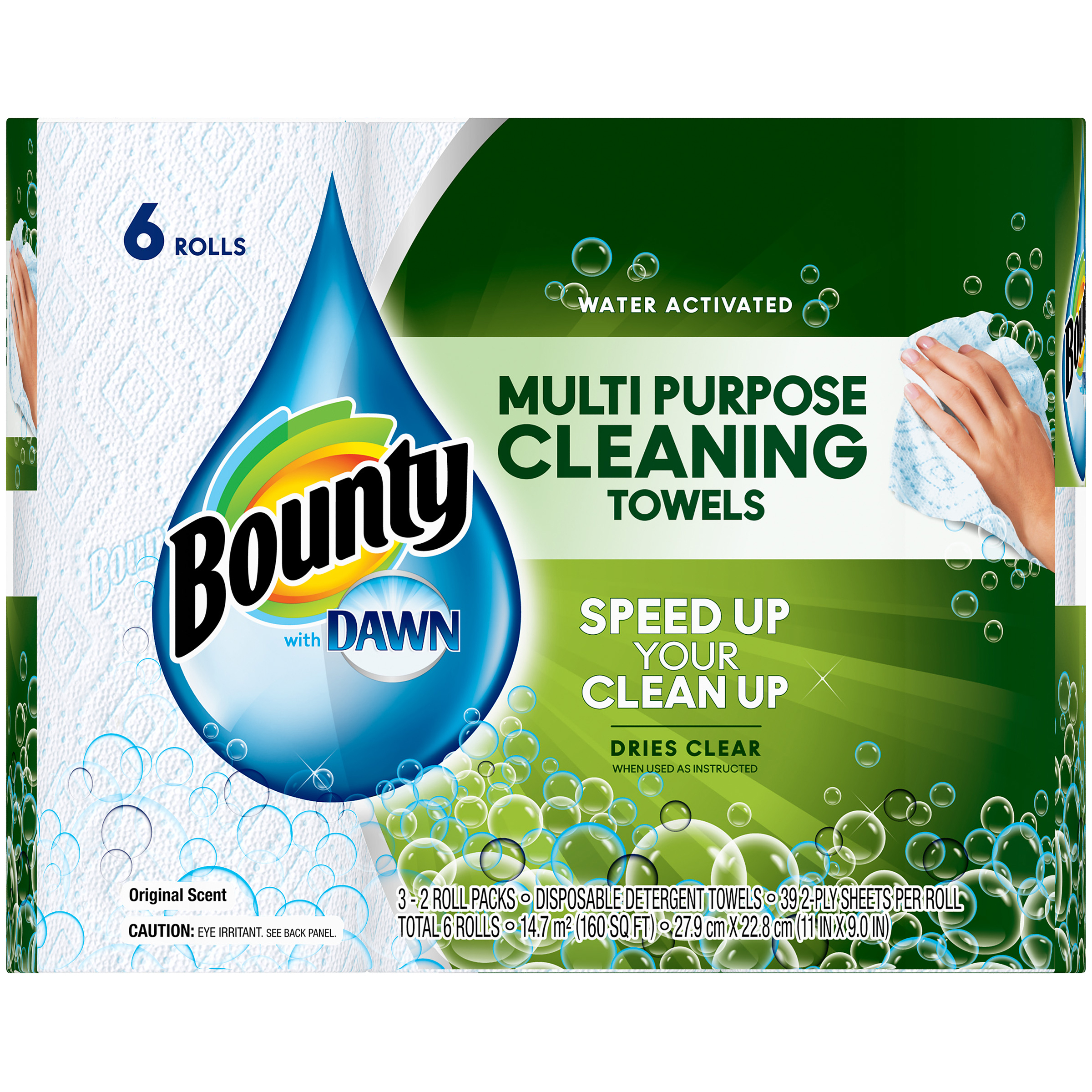 UPC 037000923763 - Bounty with Dawn Water Activated Detergent Towels 6 ...