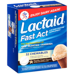 Lactaid Fact Act Lactase Enzyme Supplement, Vanilla Twist Flavor ...