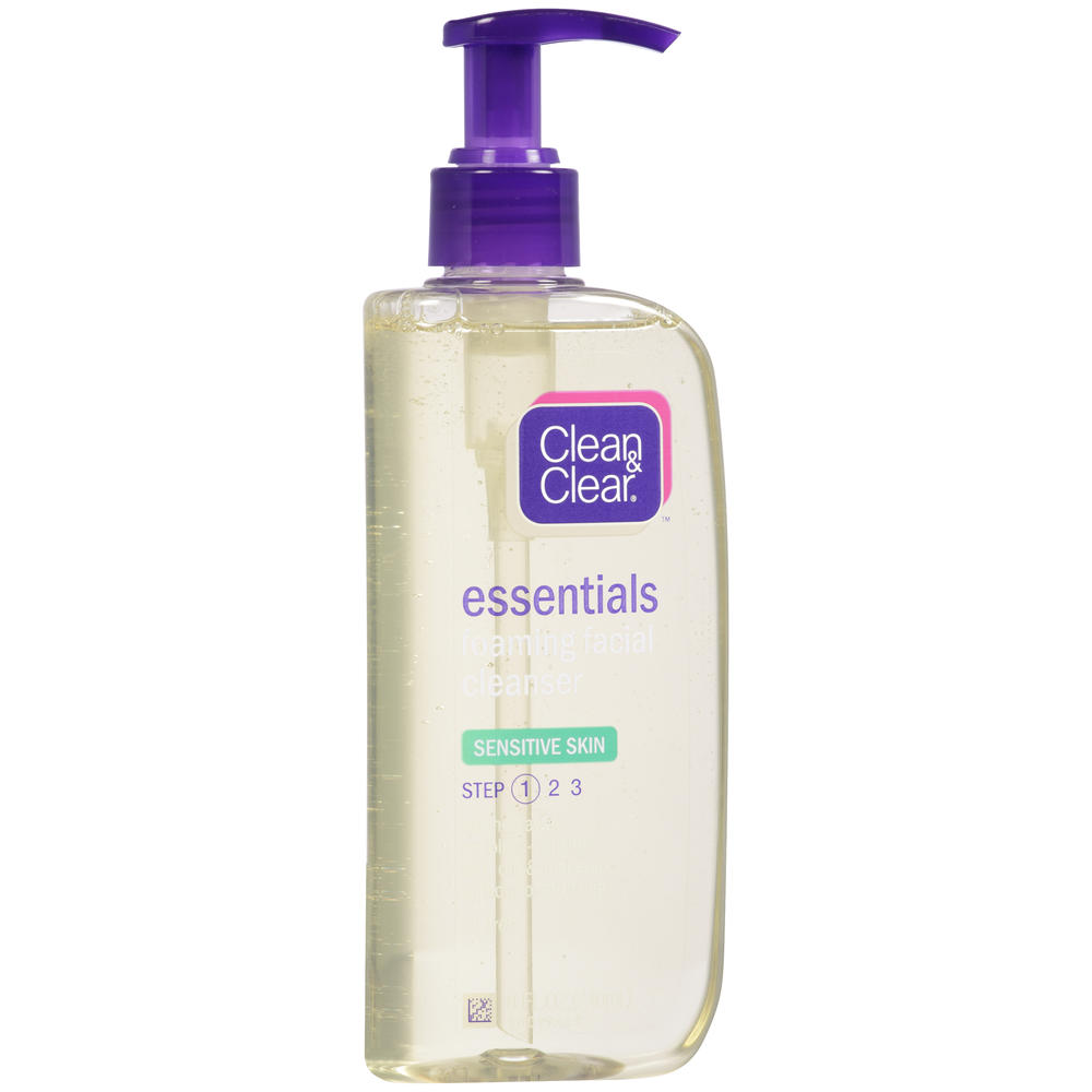 Clean & Clear Foaming Facial Cleanser, Sensitive Skin, 8 fl oz (240 ml)