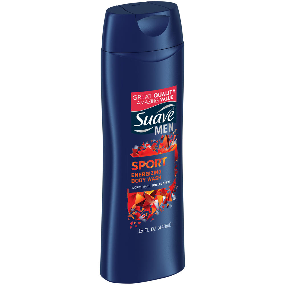 Suave Men Body Wash, Active Sport, Invigorating Clean, 12 fl oz (355 ml)