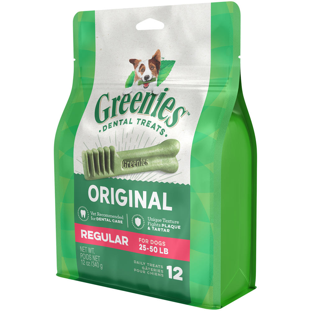 Greenies® Canine Dental Chews, Treat-Pak, Regular, 12 Bones