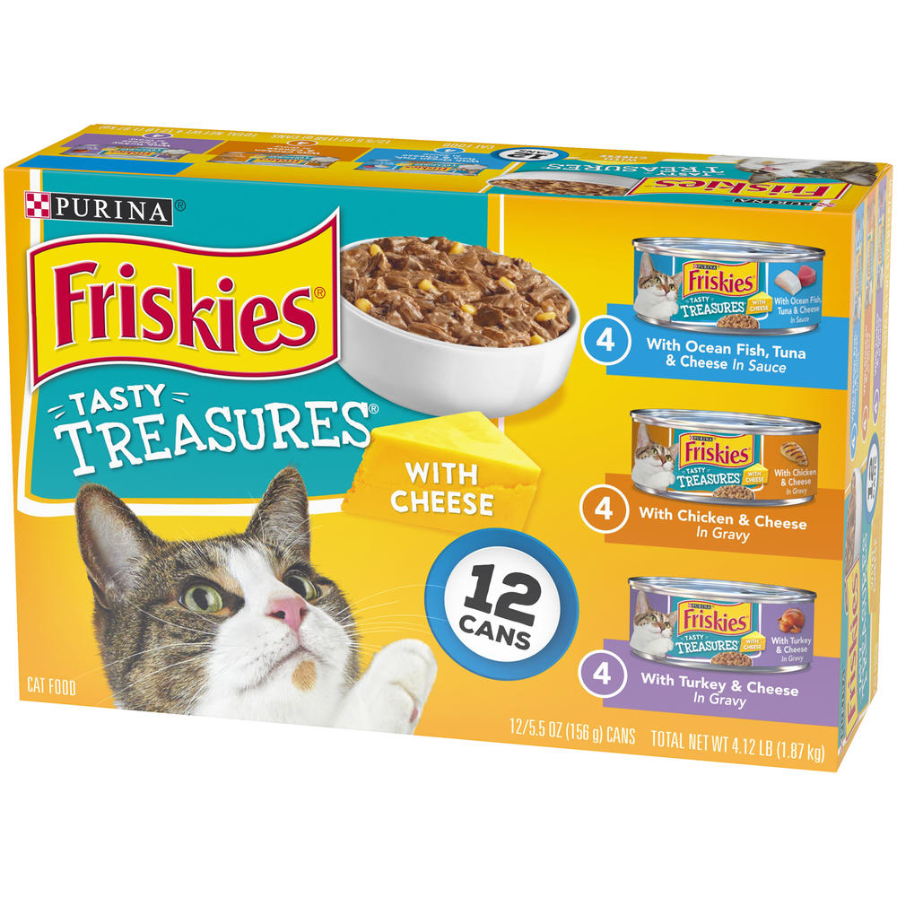 Friskies Wet Tasty Treasures Variety Pack Cat Food 12-5.5 oz. Cans