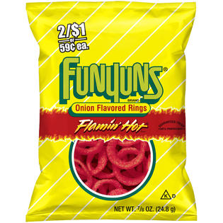 FUNYUNS Flamin' Hot Onion Flavored Rings 0.875 OZ BAG - Food & Grocery ...