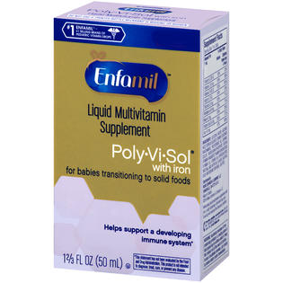 Enfamil Poly-Vi-Sol Multivitamin Supplement Drops, with Iron, 1.6667 fl ...