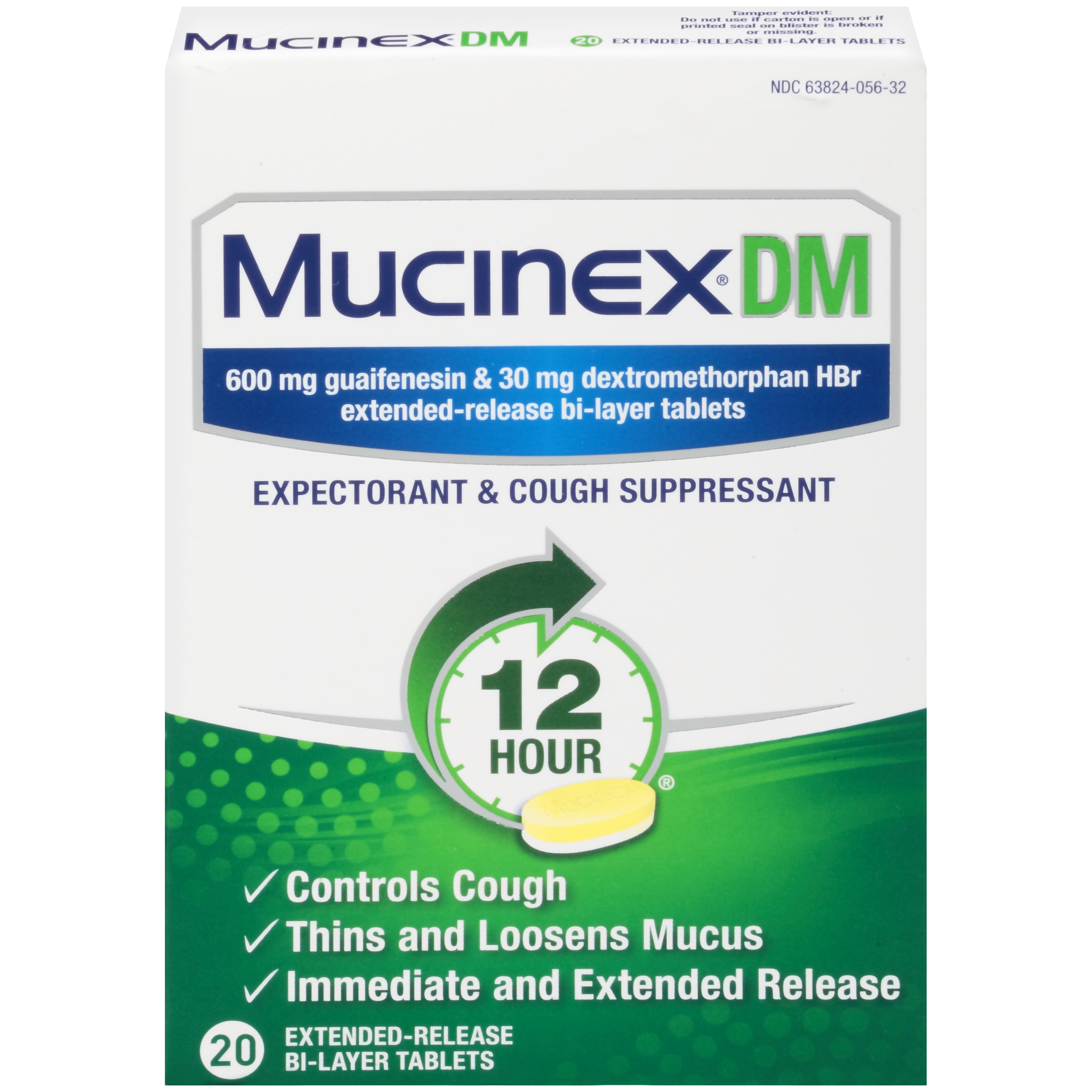 UPC 363824056203 - Mucinex DM Expectorant & Cough Suppressant, 12 Hour ...