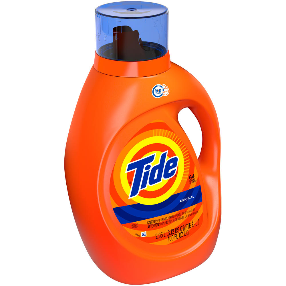 Tide Original Scent HE Turbo Clean Liquid Laundry Detergent, 100 fl. oz ...