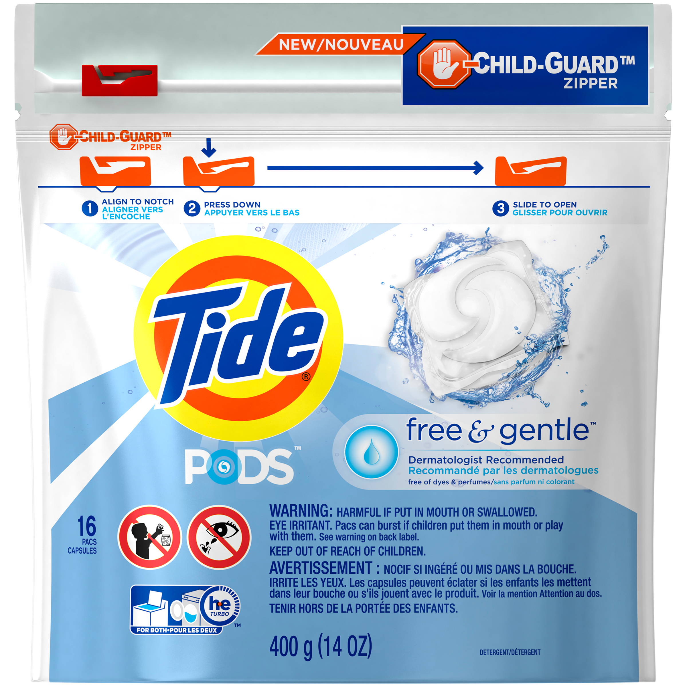 UPC 037000898856 - TideÂ® PODS Free & Gentle Laundry Detergent Pacs 16 ...