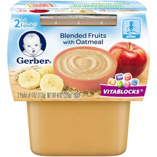 Gerber 2nd Foods Nature Select Blended Fruits with Oatmeal 3.5 oz