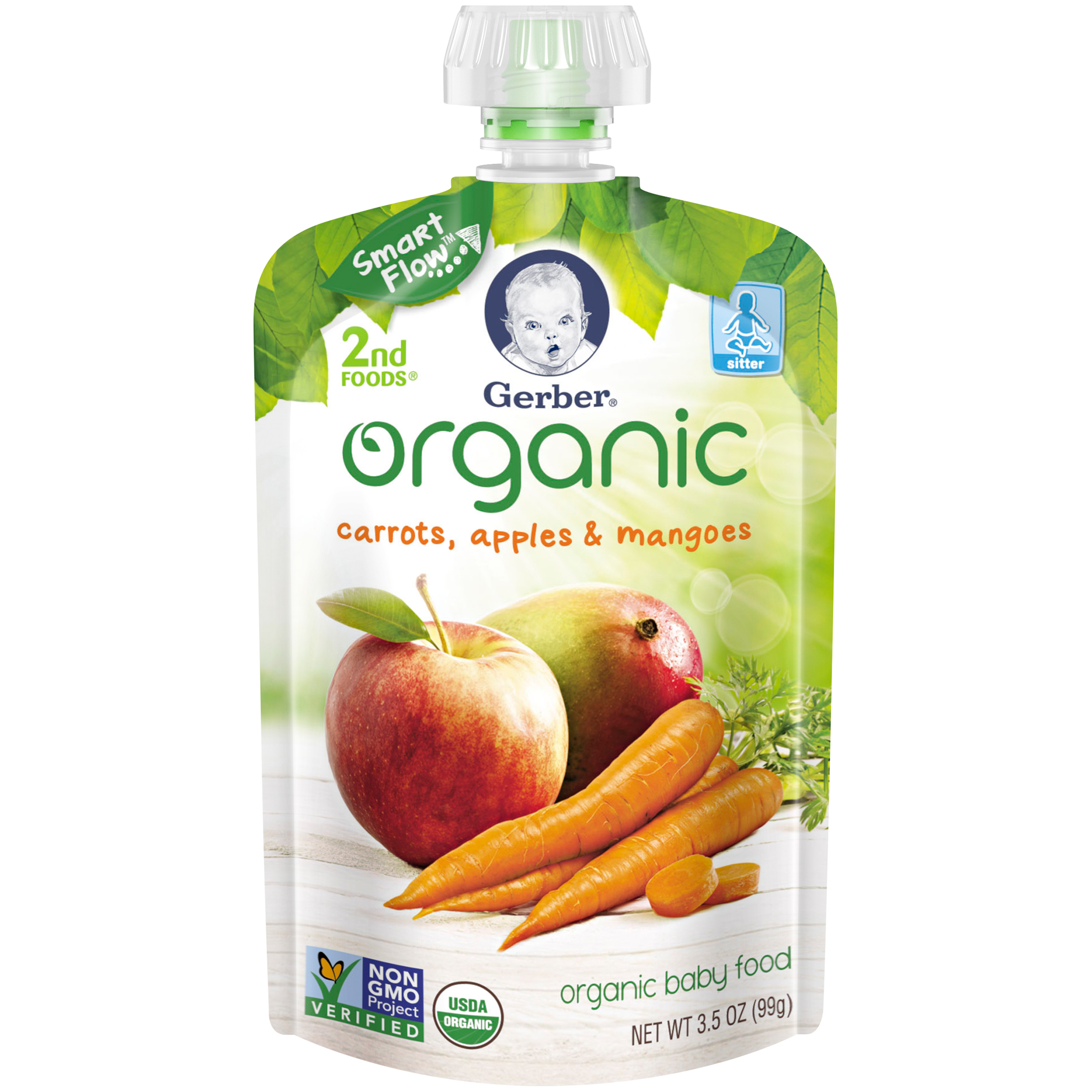 015000074395 UPC - Gerber 2nd Foods Organic Baby Food Pouch, Carrots ...