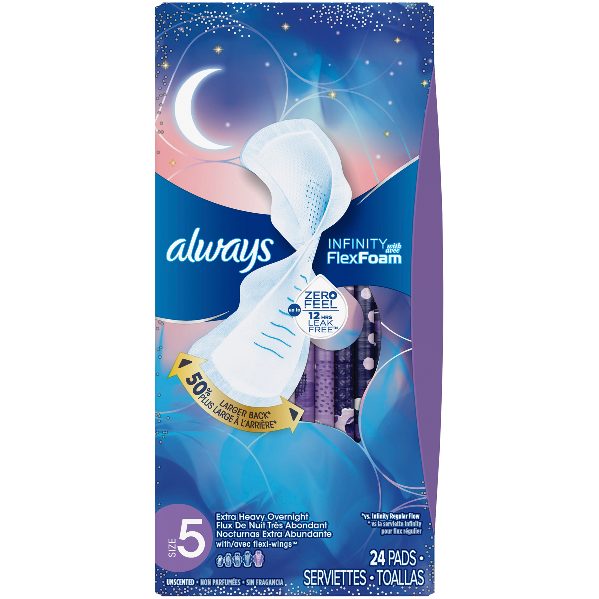 UPC 037000920694 - ALWAYS Infinity Size 5 Extra Heavy Overnight ...