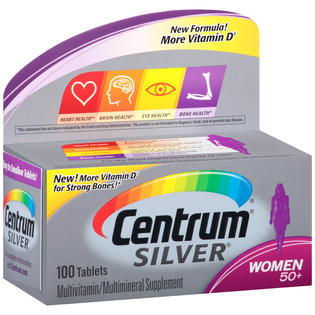 Centrum Silver Women 50+ Multivitamin/Multimineral Supplement Tablets ...