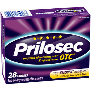 Prilosec OTC Acid Reducer, 20.6 mg, Tablets, 28 tablets